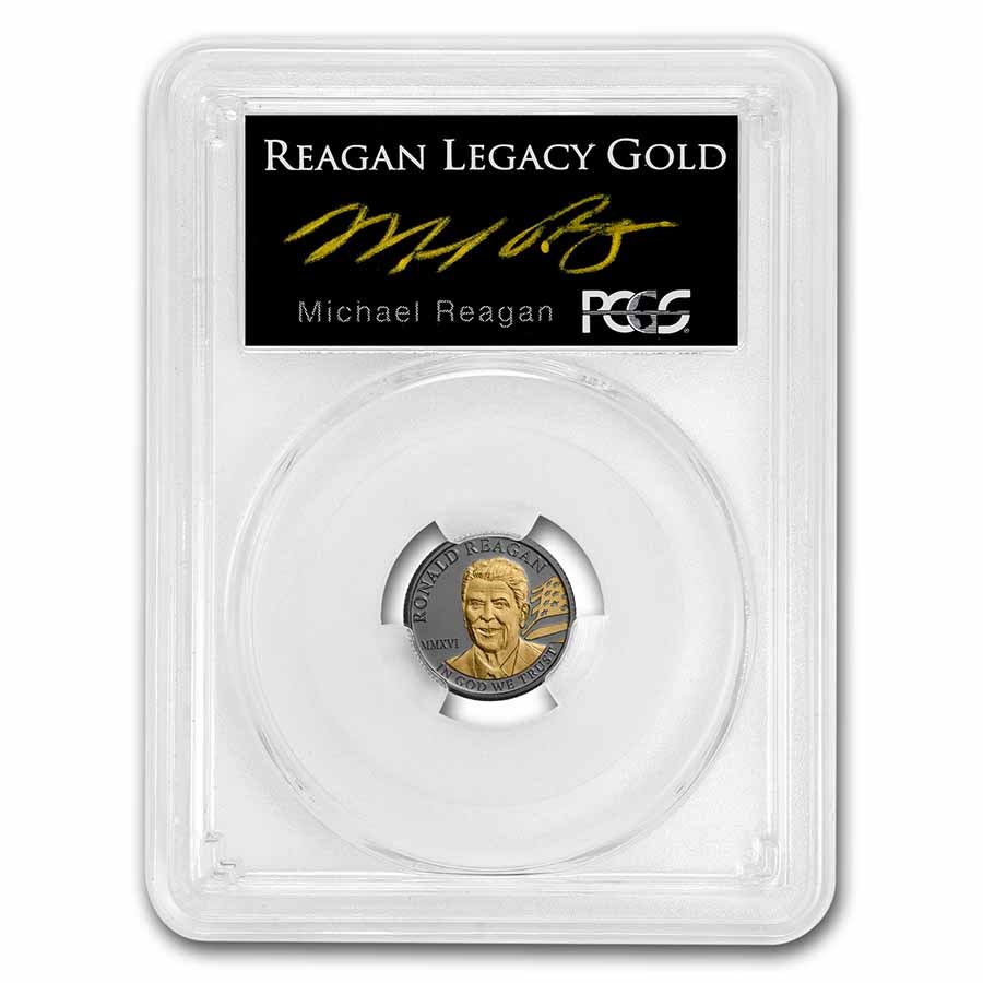 Buy 2016 Cook Islands Black 1/10 oz Gold Ronald Reagan PR-69 PCGS | APMEX