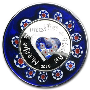 Buy 2016 Cook Islands Silver Murrine Millefiori Glass Art | APMEX