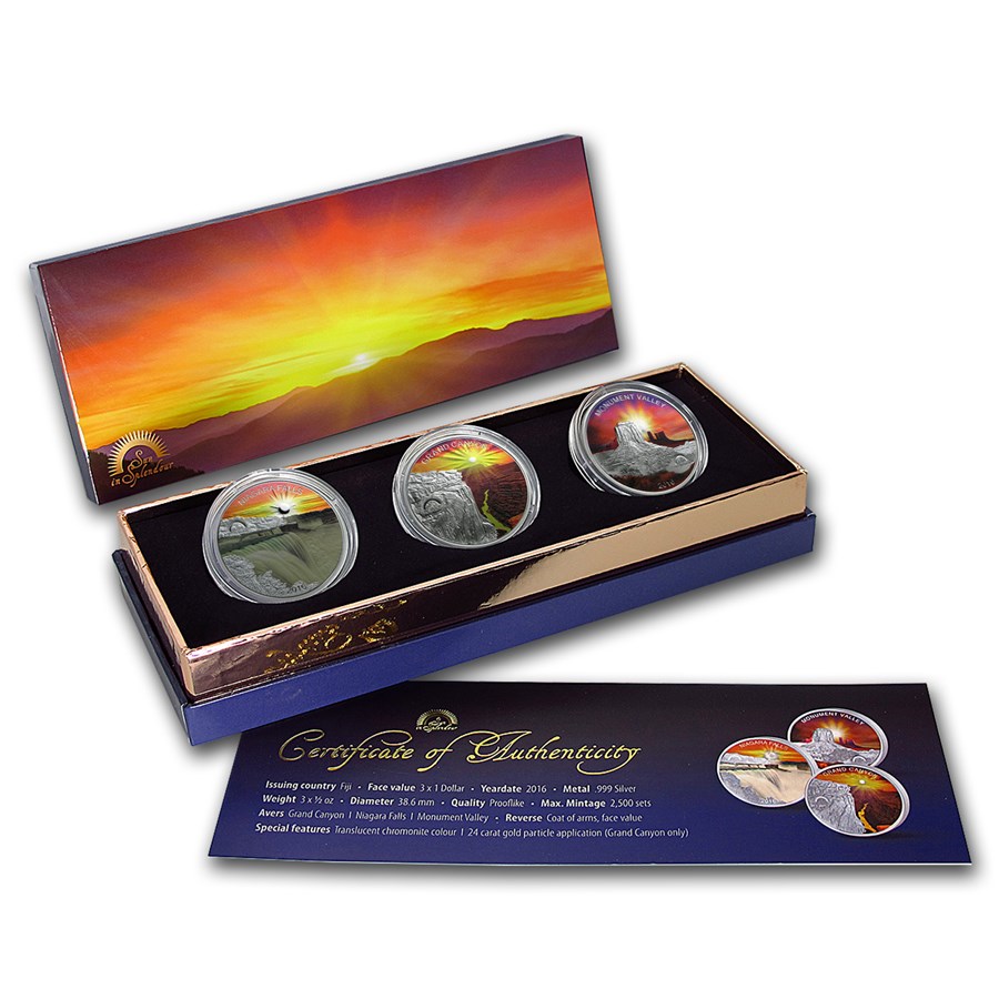 Buy 2016 Fiji 3x 1/2 oz Silver Sun in Splendour Collection (America ...