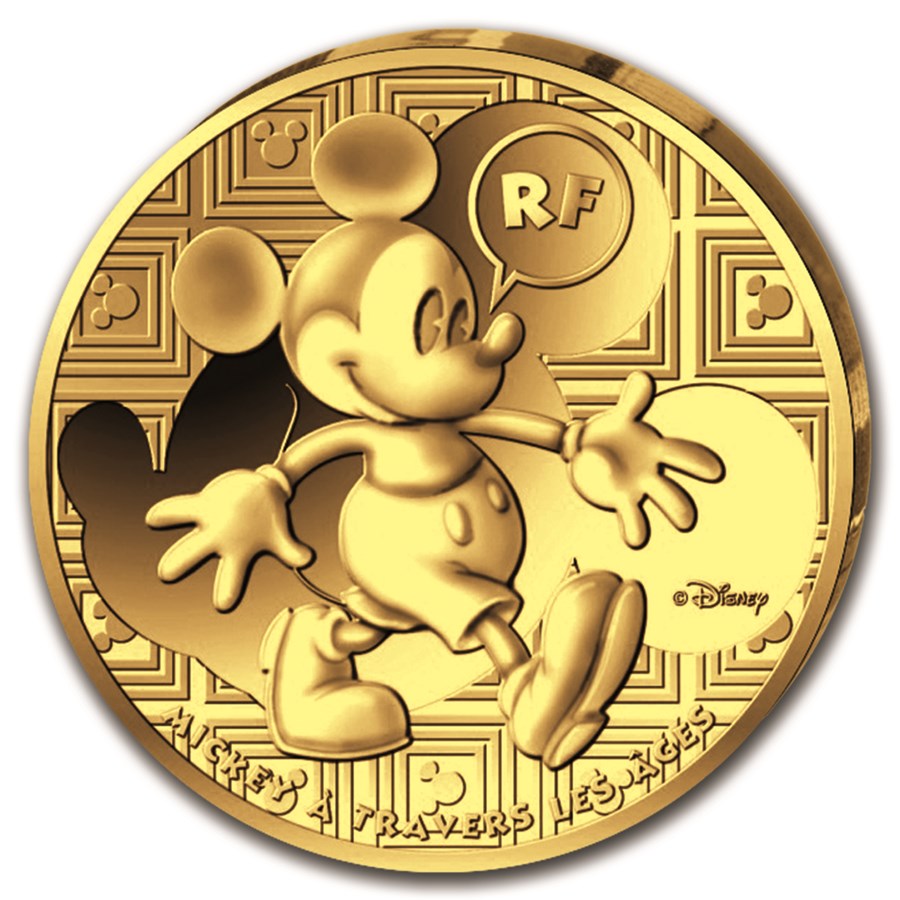 Buy 2016 France 1/4 oz Proof Gold Mickey Through the Ages | APMEX
