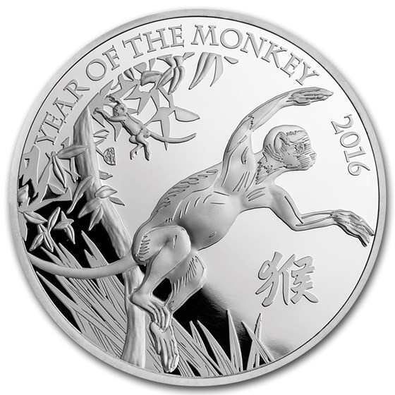 Buy 2016 GB 5 oz Silver Year of the Monkey Proof (w/Box & COA) | APMEX