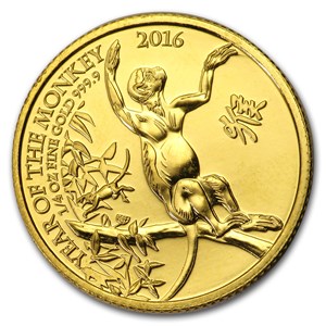 Buy 2016 Great Britain 1/4 oz Gold Year of the Monkey BU | APMEX
