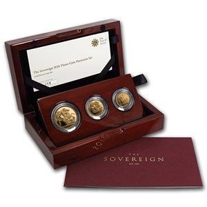 Buy 2016 Great Britain 3-Coin Gold Sovereign Premium Proof Set | APMEX