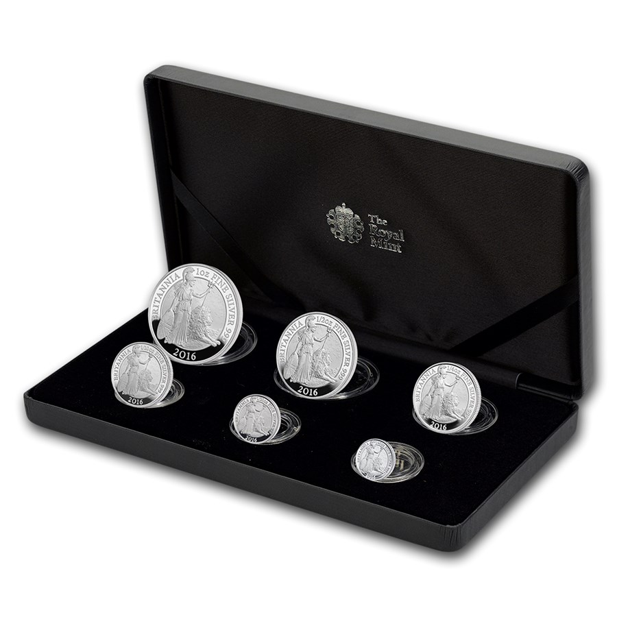 Buy 2016 Great Britain 6-Coin Silver Britannia Proof Set | APMEX