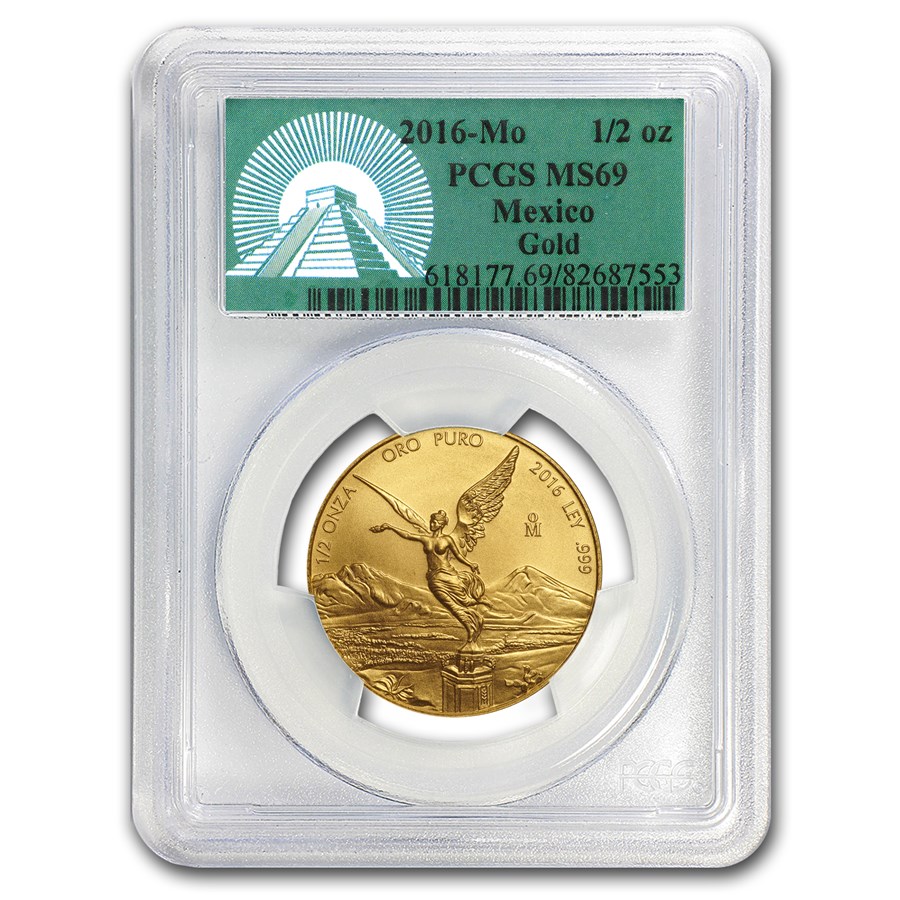Buy 2016 Mexico 1/2 oz Gold Libertad MS-69 PCGS (Green Label) | APMEX