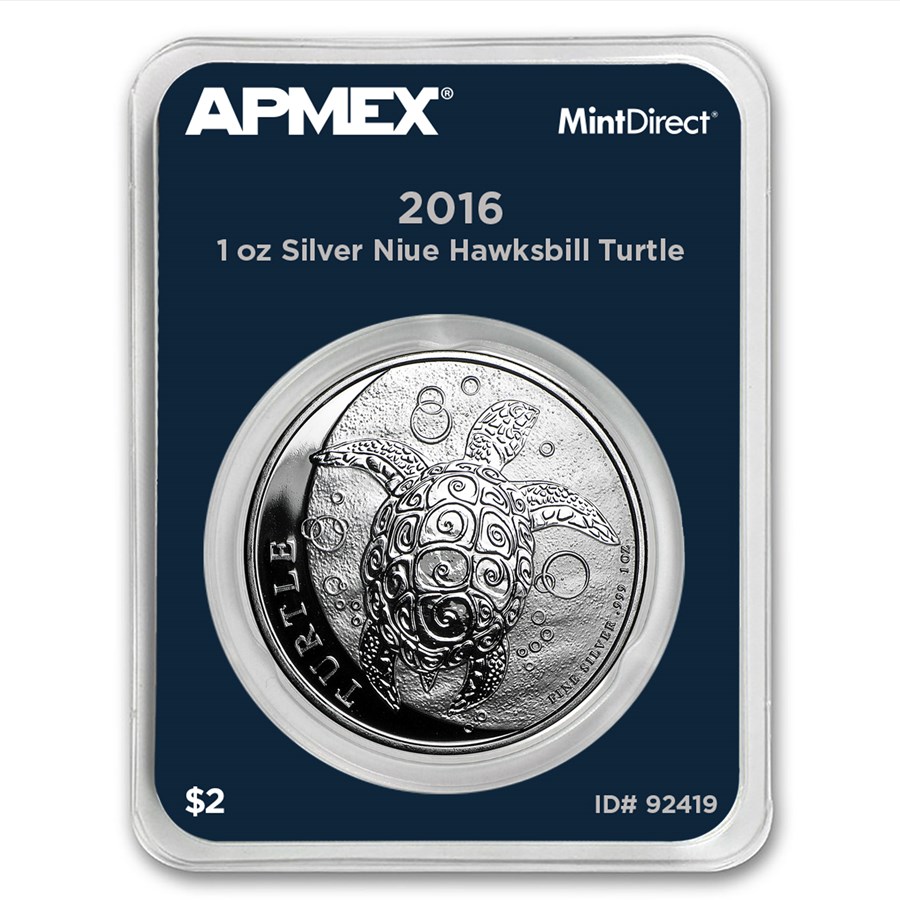 Buy 2016 Niue 1 oz Silver $2 Hawksbill Turtle (MintDirect® Single) | APMEX