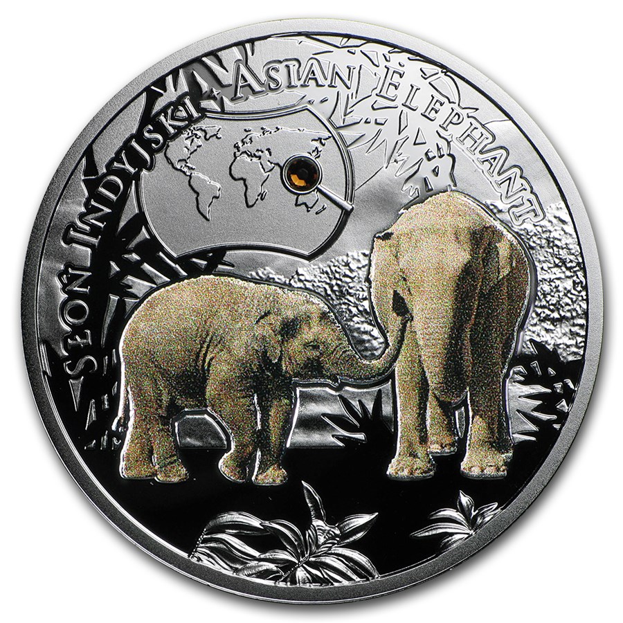 Buy 2016 Niue Silver Endangered Animal Species Asian Elephant Proof | APMEX