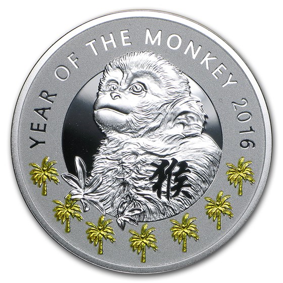 Buy 2016 Niue Silver Year of the Monkey Proof (Gilded) | APMEX