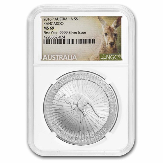 Buy 2016-P Australia 1 oz Silver Kangaroo MS-69 (Kangaroo Label) | APMEX