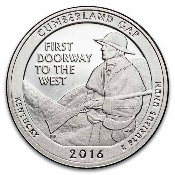 2016-S ATB Quarter Cumberland Gap 40-Coin Roll Proof (Silver)