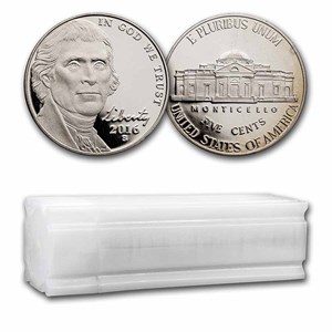 Buy 2016-S Jefferson Nickel 40-Coin Roll Proof | APMEX