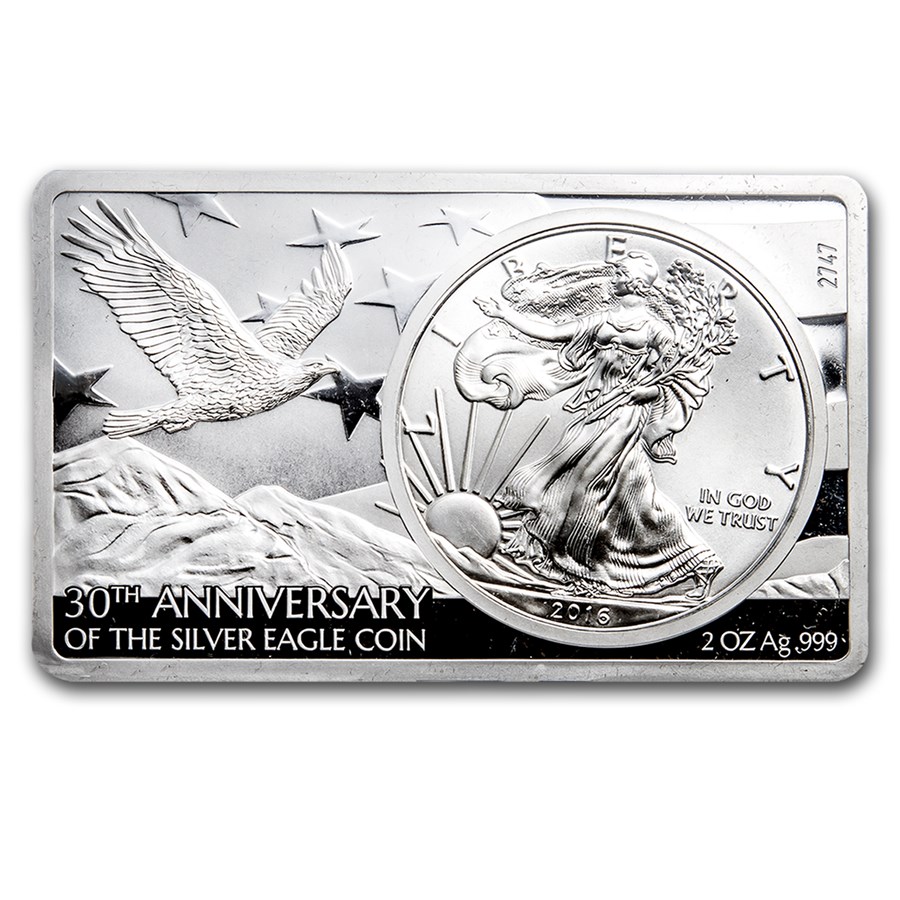Buy 2016 U.S. 2-Pc Silver 30th Anniv of Eagle Coin/Bar Set (3 oz) | APMEX