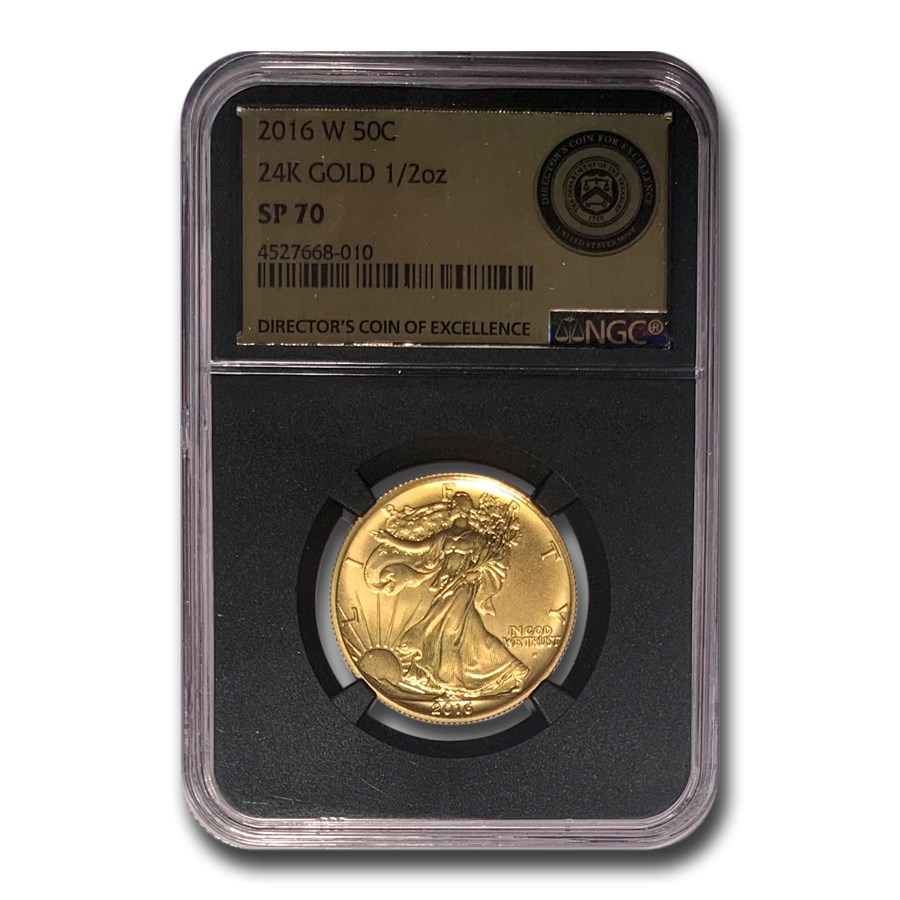 Buy 2016-W 1/2 oz Gold Walking Liberty Half Dollar SP-70 NGC Bk Core ...