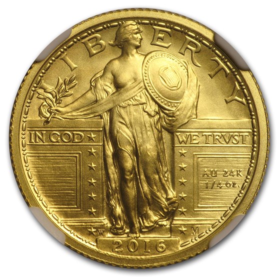 Buy 2016-W 1/4 oz Gold Liberty Quarter SP-70 NGC (Mixed Labels) | APMEX