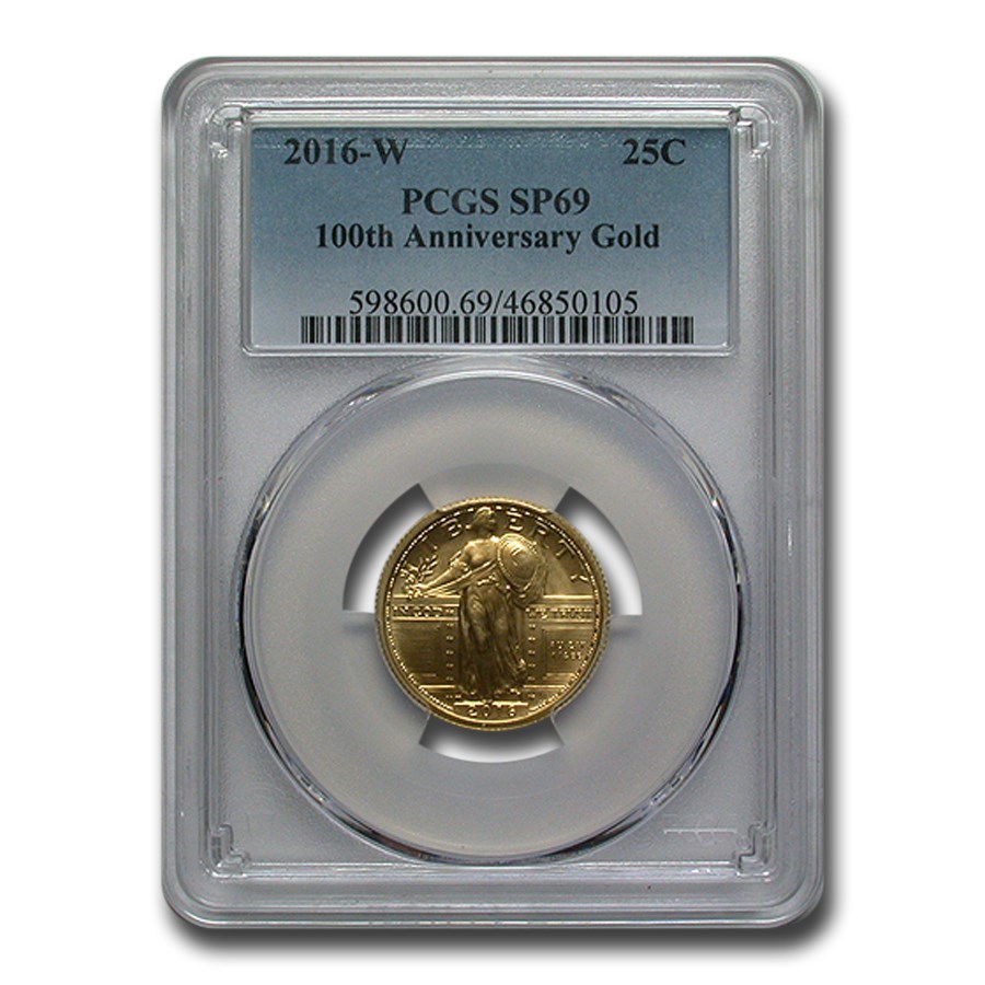 Buy 2016-W 1/4 oz Gold Standing Liberty Quarter SP-69 PCGS | APMEX