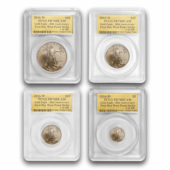 Buy 2016-W 4-Coin Proof American Gold Eagle Set PR-70 PCGS (FDI) | APMEX