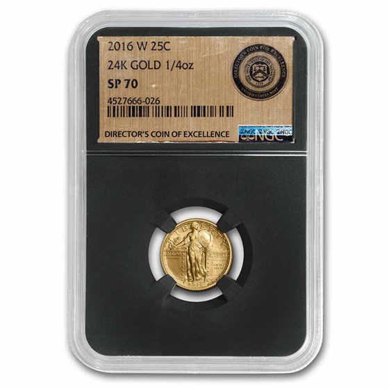 Buy 2016-W Gold Standing Liberty Quarter SP-70 NGC (Gold Label) | APMEX