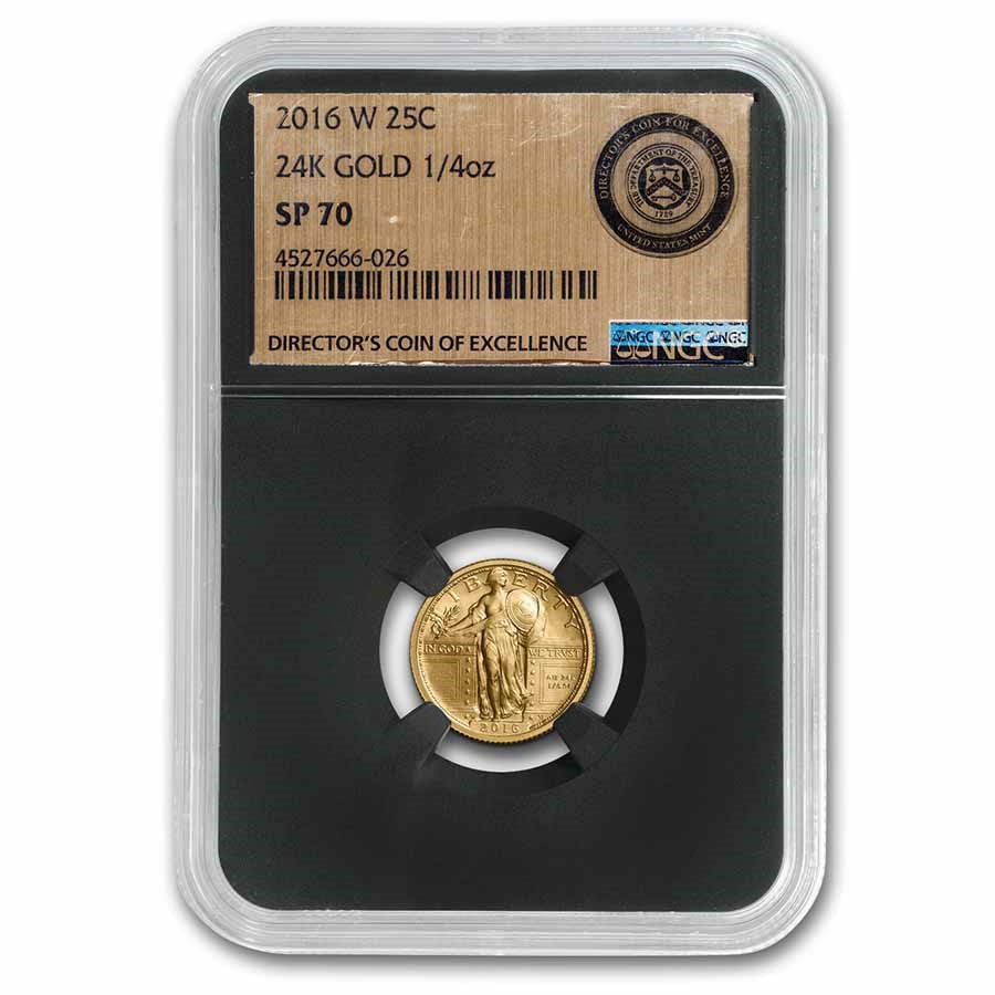 Buy 2016-W Gold Standing Liberty Quarter SP-70 NGC (Gold Label) | APMEX