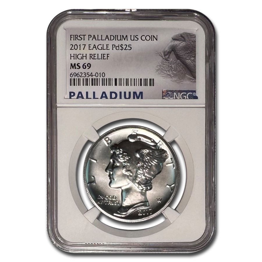 2017 1 oz American Palladium Eagle MS-69 NGC