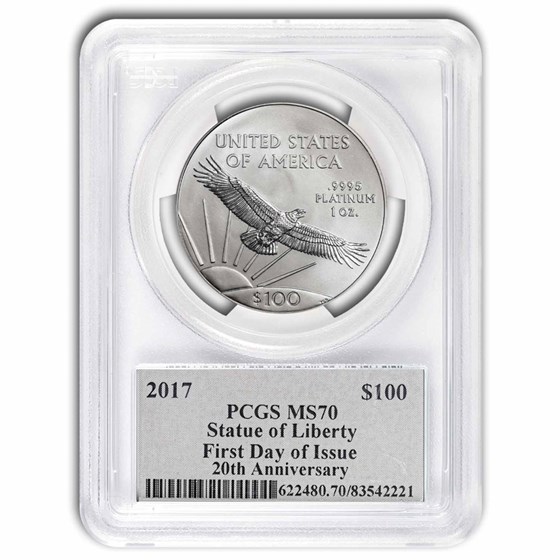 Buy 2017 1 oz American Platinum Eagle MS-70 PCGS (FDI, Cleveland) | APMEX