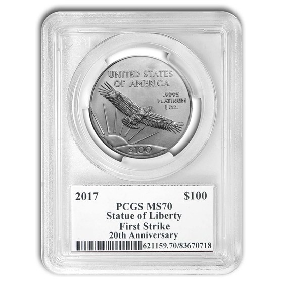 Buy 2017 1 oz American Platinum Eagle MS-70 PCGS (FS, Mercanti) | APMEX