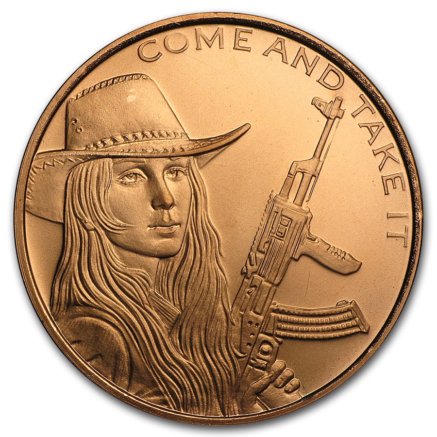 Buy 2017 1 oz Copper Round - Come and Take It | APMEX