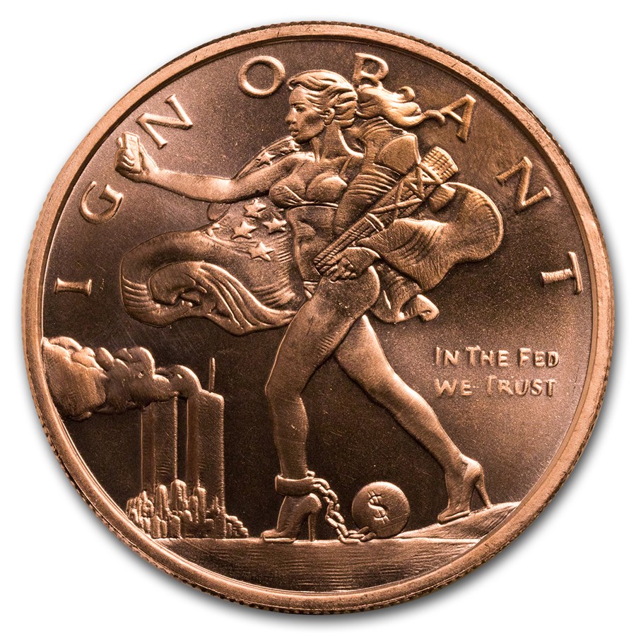 Buy 2017 1 oz Copper Shield Round - MiniMintage (Blinded Liberty) | APMEX