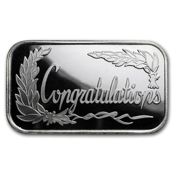 Buy 2017 1 oz Silver Bar - Congratulations | APMEX