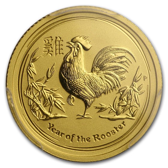 Buy 2017 AUS 1/10 oz Gold Lunar Rooster MS-69 PCGS (FS, Red Label) | APMEX
