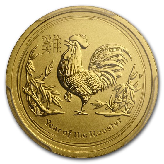 Buy 2017 AUS 1/4 oz Gold Lunar Rooster MS-70 PCGS (FS, Red Label) | APMEX