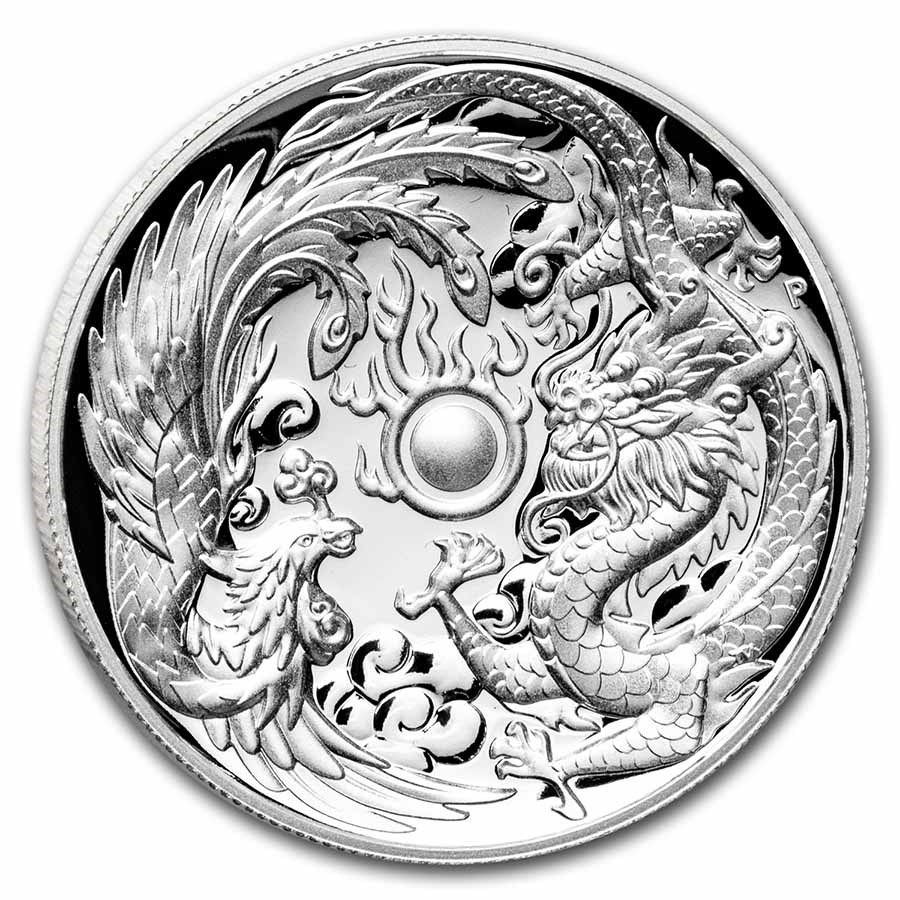 Buy 2017-P AUS 1 oz Silver Dragon & Phoenix Proof (HR, Coin Only) | APMEX