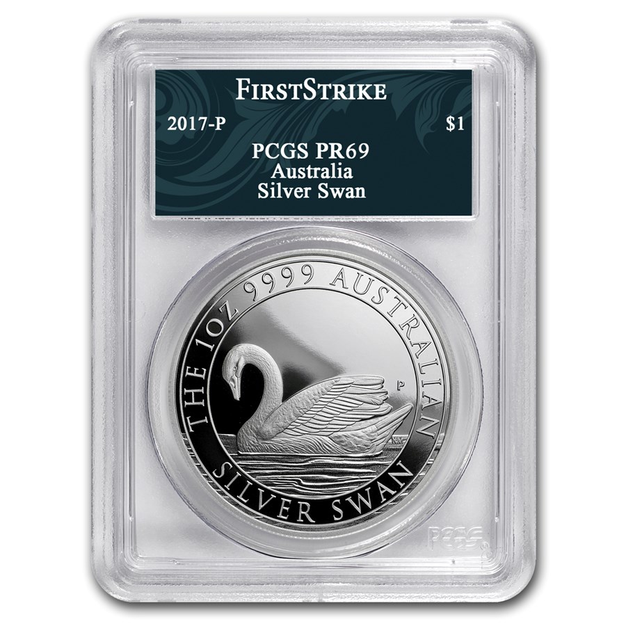 Buy 2017 Australia 1 oz Silver Swan PR-69 PCGS (FS, Swan Label) | APMEX