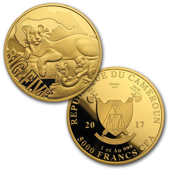 Buy 2017 Cameroon 4-Coin Gold Leopard Proof Set (The Big Five) | APMEX