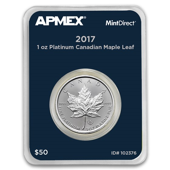 Buy 2017 Canada 1 oz Platinum Maple Leaf (MintDirect® Single) | APMEX Buy 2017 Canada 1 oz Platinum Maple Leaf (MintDirect® Single) | APMEX