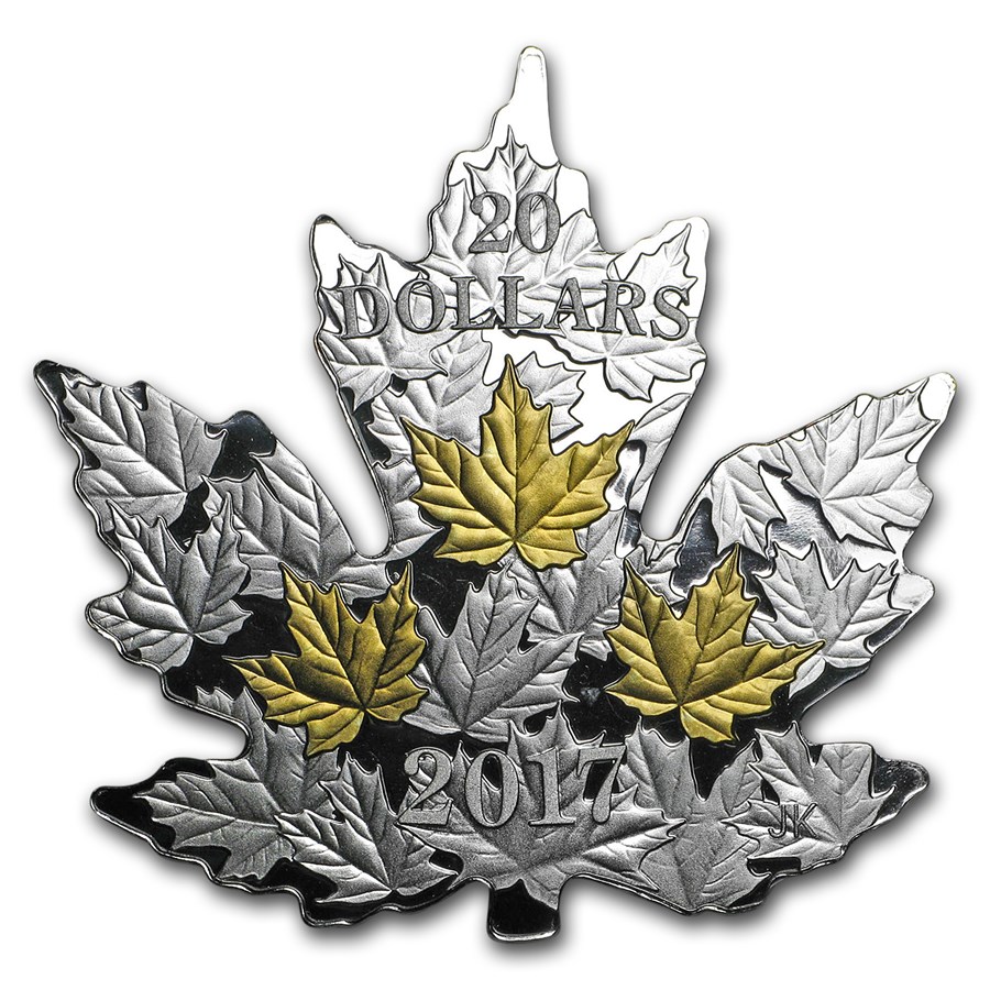 Buy 2017 Canadian 1 oz Silver Gilded Maple Leaf | APMEX