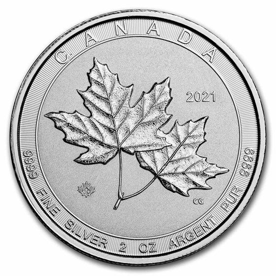 Buy 2017 Canadian 2 oz Silver Twin Maples BU (Abrasions) | APMEX