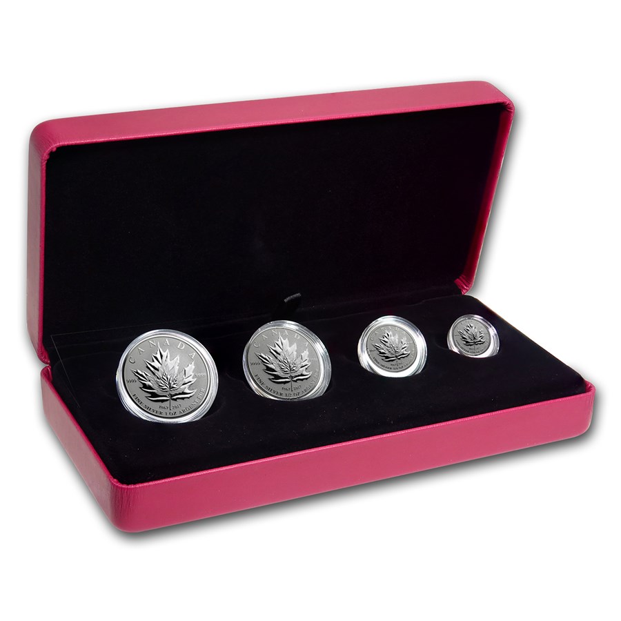 Buy 2017 Canada 4-Coin Silver Maple Leaf Tribute Fractional Set | APMEX
