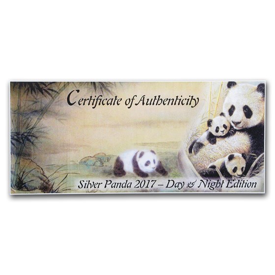 Buy 2017 China 2-Coin 30 gram Silver Colorized Panda Day/Night Set | APMEX
