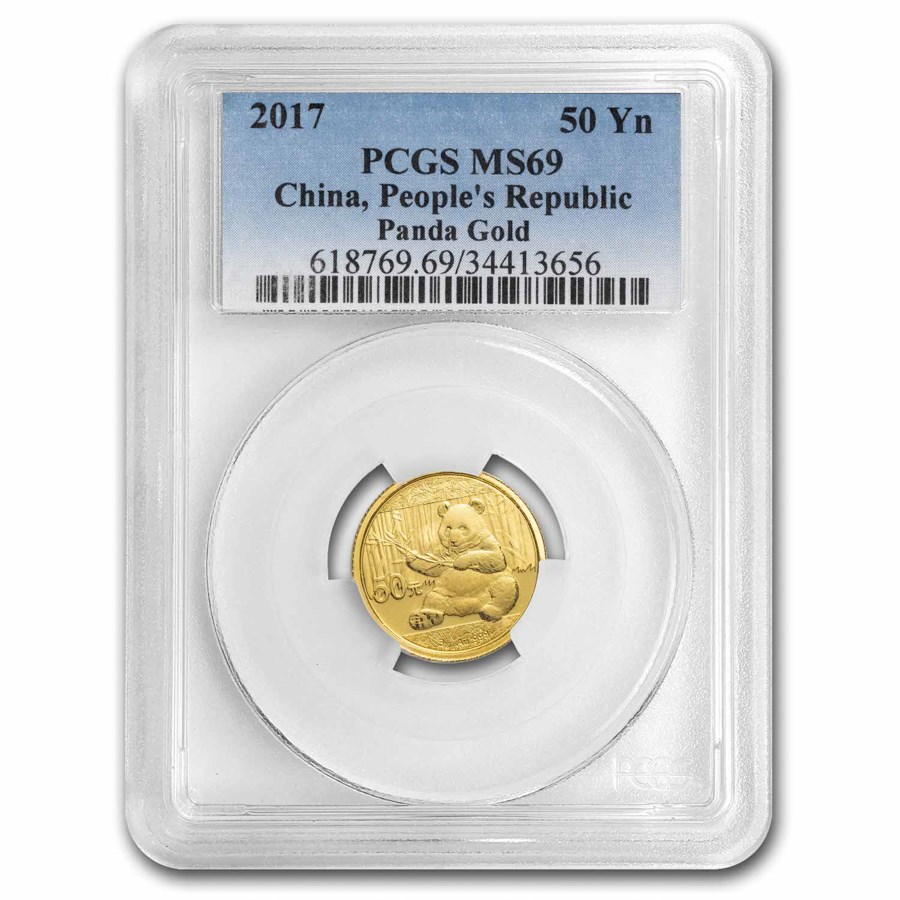Buy 2017 China 3 gram Gold Panda MS-69 PCGS | APMEX