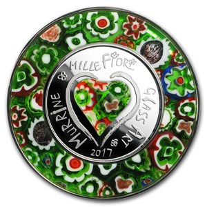 Buy 2017 Cook Islands Silver Murrine Millefiori Glass Art | APMEX