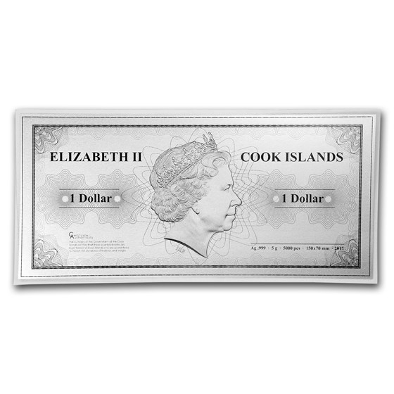 Buy 2017 Cook Islands Skyline Dollars Foil Silver Note (Hong Kong) | APMEX