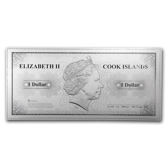 Buy 2017 Cook Islands Skyline Dollars Foil Silver Note (Tokyo) | APMEX