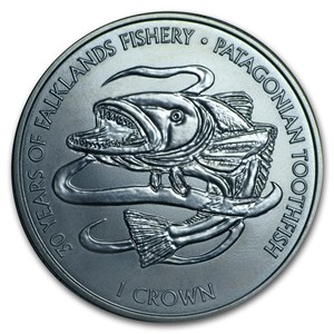 Buy 2017 Falkland Islands 1/3 oz Blue Titanium Patagonian Toothfish | APMEX
