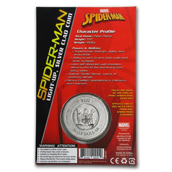 Buy 2017 Fiji 50 Cent Spiderman Light Up (Specimen) | APMEX