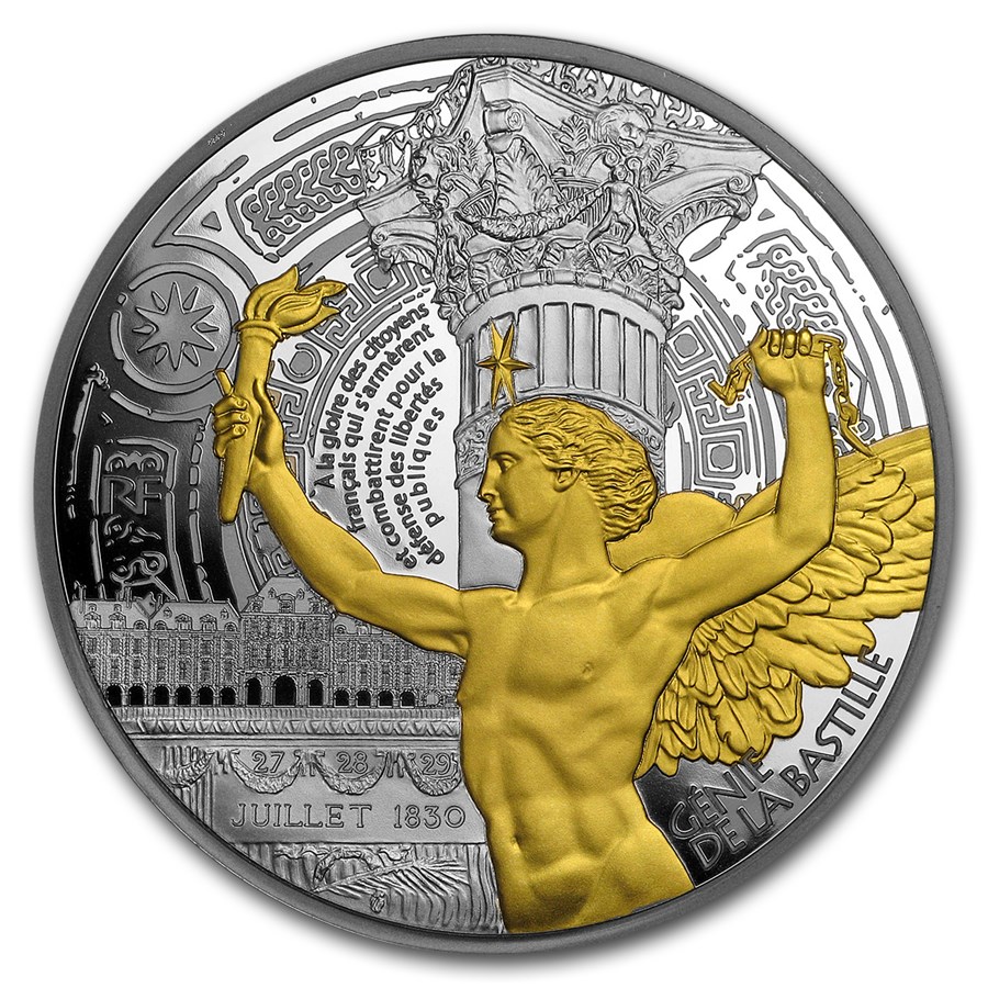 Buy 2017 France 5 oz Silver €50 Treasures of Paris (Bastille Genius ...
