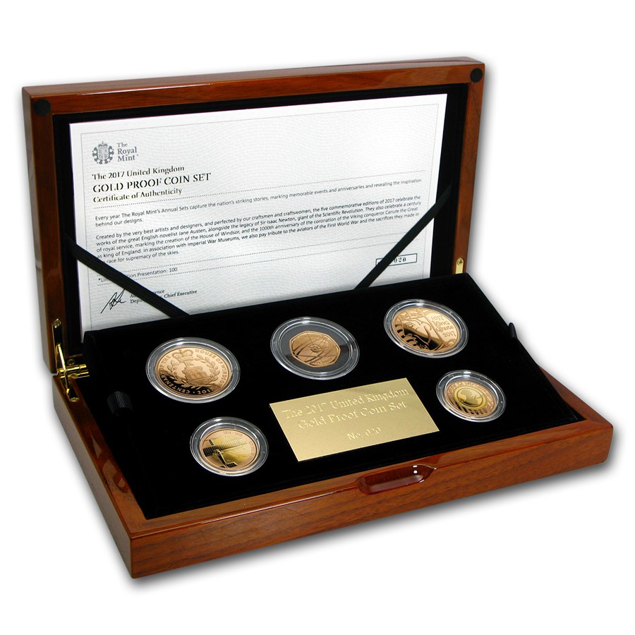 Buy 2017 Great Britain 5-Coin Proof Gold Annual Set | APMEX