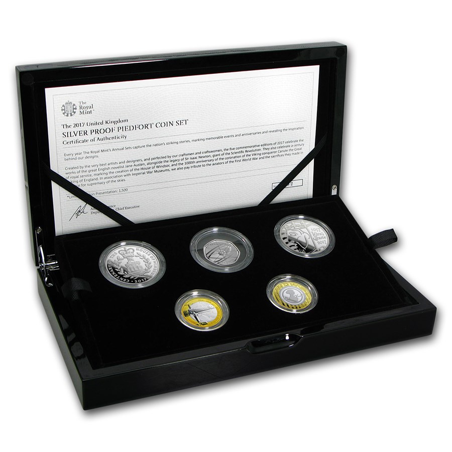 Buy 2017 Great Britain 5-Coin Silver Piedfort Proof Set | APMEX