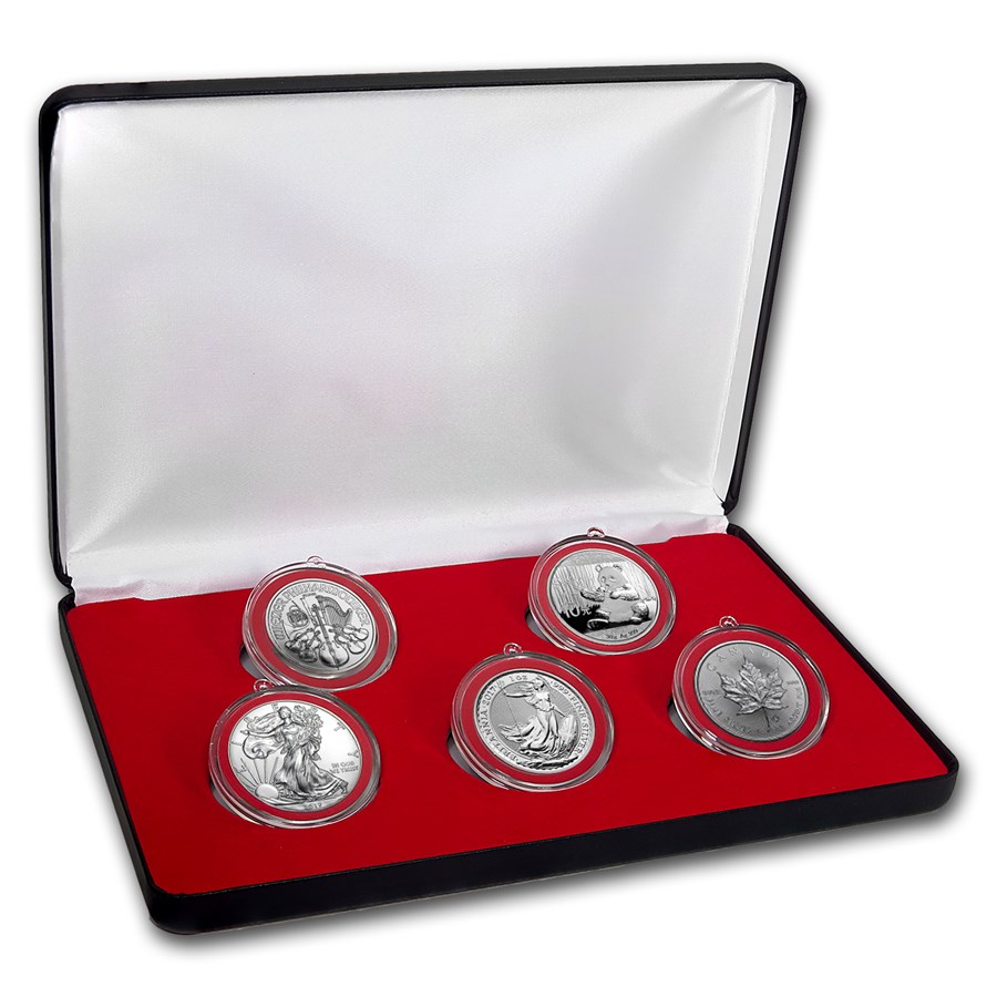 Buy 2017 Holiday 5-Coin Silver Bullion Ornament Set | APMEX