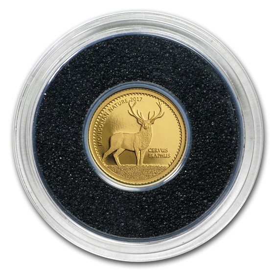 Buy 2017 Mongolia 1/2 gram Proof Gold Wildlife Red Deer | APMEX