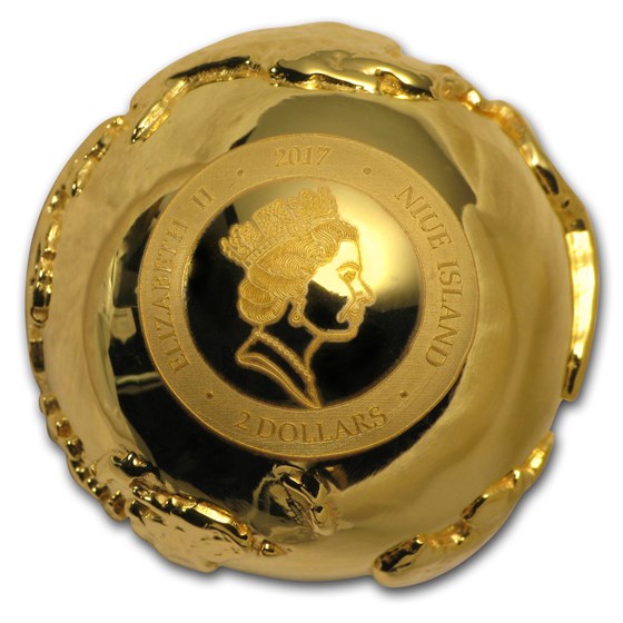 Buy 2017 Niue Silver $2 World's First 3D Globe Shape Coin | APMEX